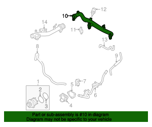 2005-2019 Nissan Water Outlet 11060-EA20A | TascaParts.com