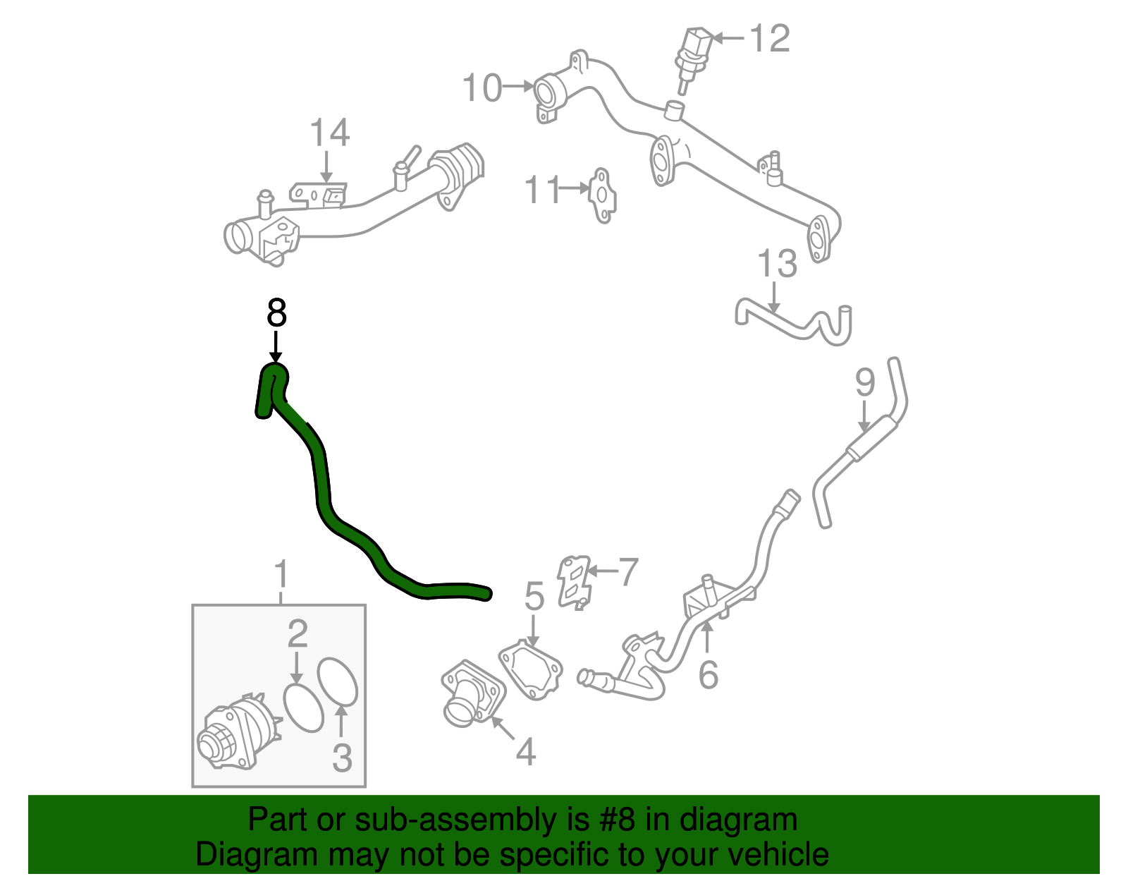 14055-EA20A - 2005-2021 Nissan - Engine Coolant Hose | Anicra Nissan Parts