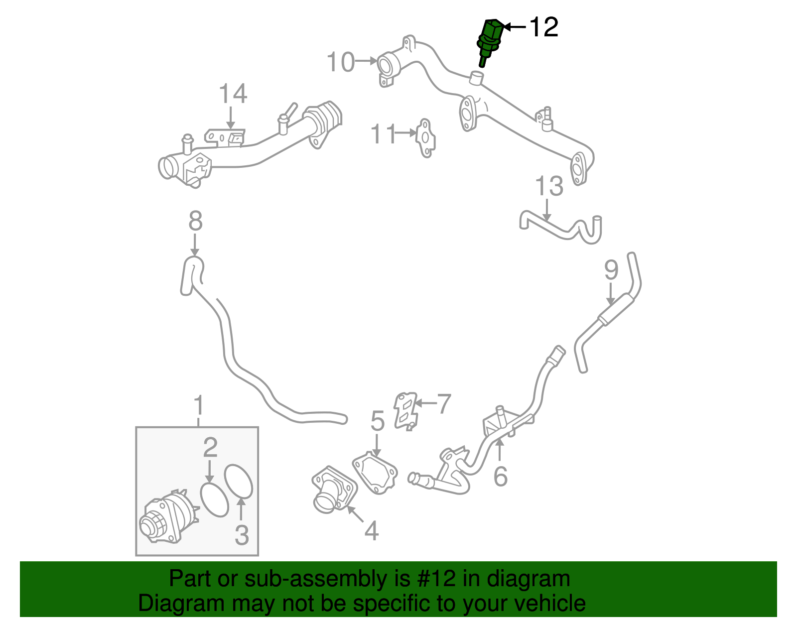 22630-7Y000 - 1995-2021 Nissan - Coolant Temp Sensor | Anicra Nissan Parts