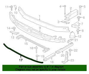 Genuine BMW 51-11-8-058-977 | Lower Impact Bar | FREE Shipping on Most ...