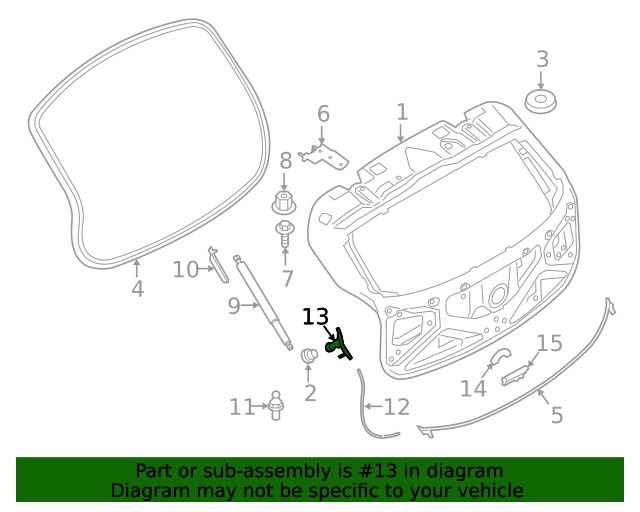 51247423844 - 2018-2023 BMW X2 Lift-Gate Latch (51-24-7-423-844) | BMW ...