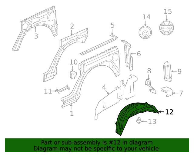 2018-2023 Jeep Wrangler Shield-Splash - Passenger Side (RH) 68270816AD ...