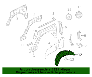 2018-2020 Jeep Wrangler Shield-Splash - Passenger Side (RH) 68270816AD ...