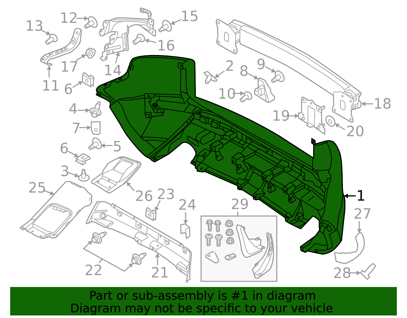 LR074962 - Bumper Cover 2016-2019 Land Rover Range Rover Evoque | Land ...