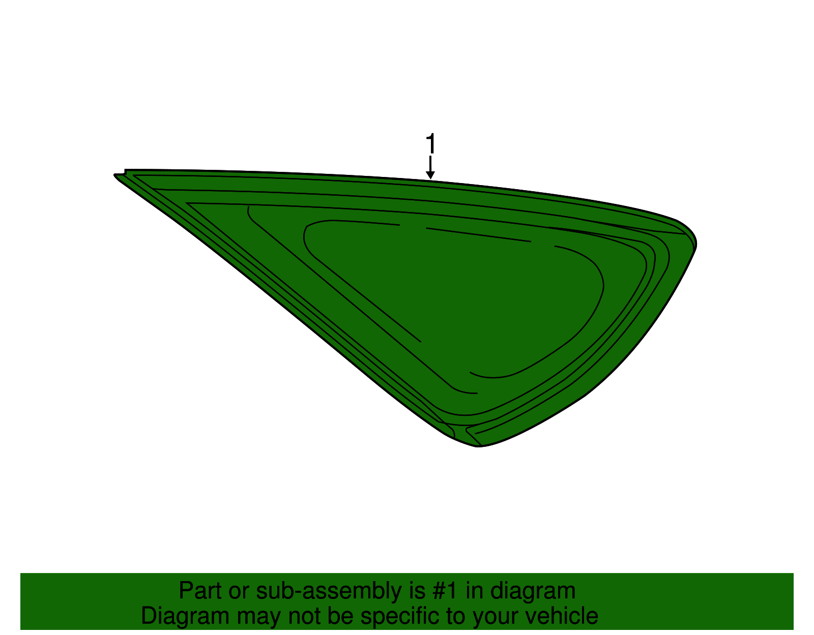 62710-07020 - Quarter Glass 2013-2018 Toyota Avalon | Longo Toyota Parts