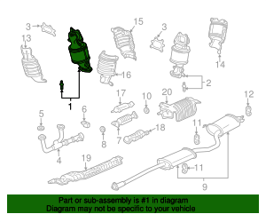 18190-RJE-A00 - Converter, Front Primary - 2006-2008 Honda Ridgeline ...