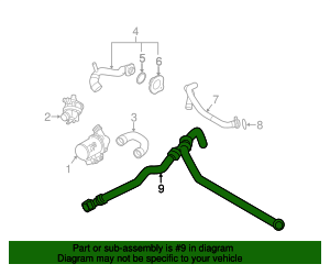 17127578399 - 2011 BMW 528i Upper Hose (17-12-7-578-399) | BMW of South ...