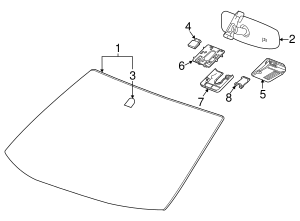 2012-2017 GM Jet Black Windshield Multi-Function Sensor Mount Bracket ...