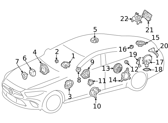 290-820-08-00 - Speaker 2019-2023 Mercedes-Benz | AutoNationParts.com