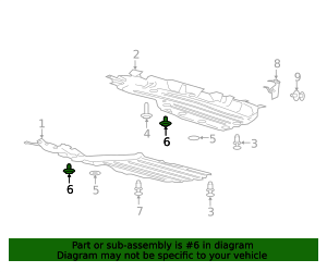2020 Ford Air Deflector Retainer Nut -W719609-S900 | TascaParts.com