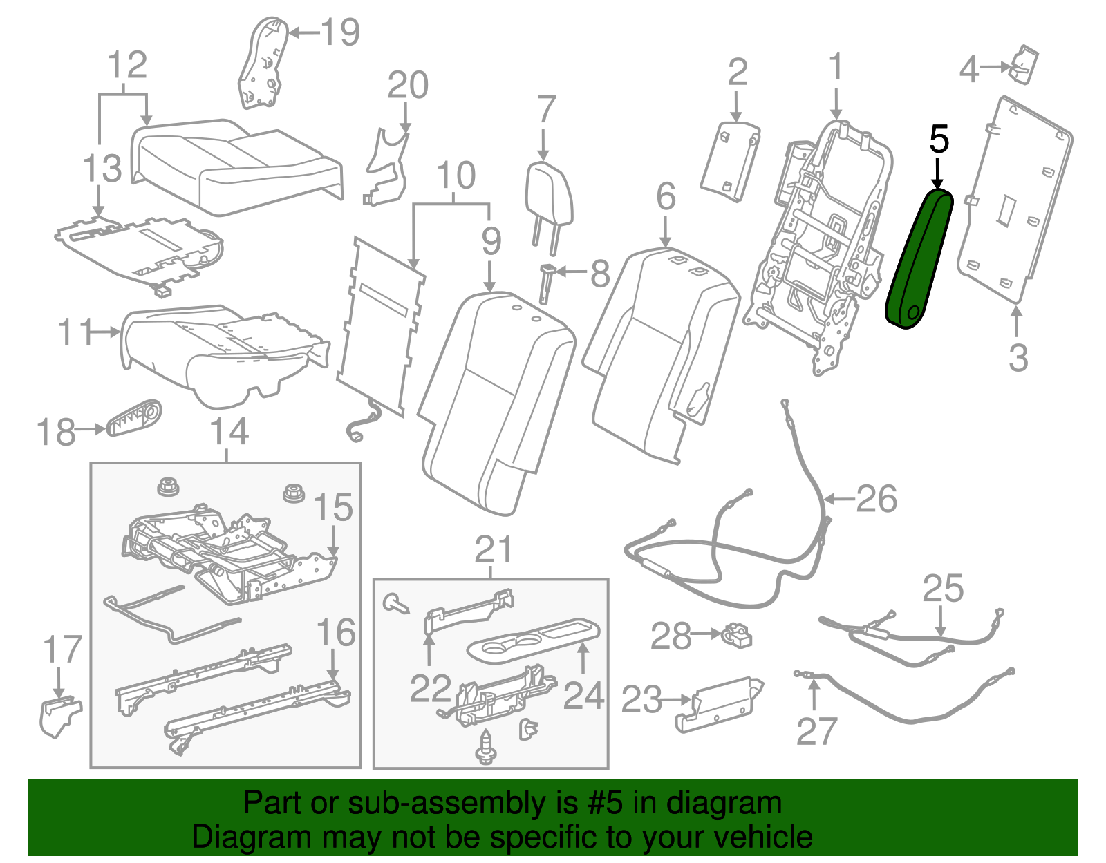 2017-2018 Toyota Highlander Armrest 72810-0E020-C3 | Toyota Parts Center