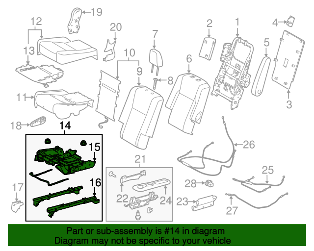 79101-0E091 - Frame Assembly - 2016 Toyota Highlander | Sparks Parts