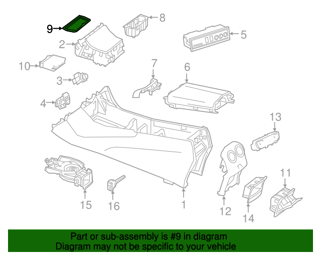 205-683-08-00 - Storage Compartment Tray 2019-2020 Mercedes-Benz ...