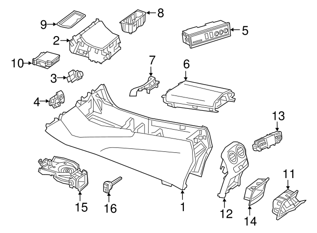 2017-2019 Mercedes-Benz Center Console 253-680-00-03-8R73 ...