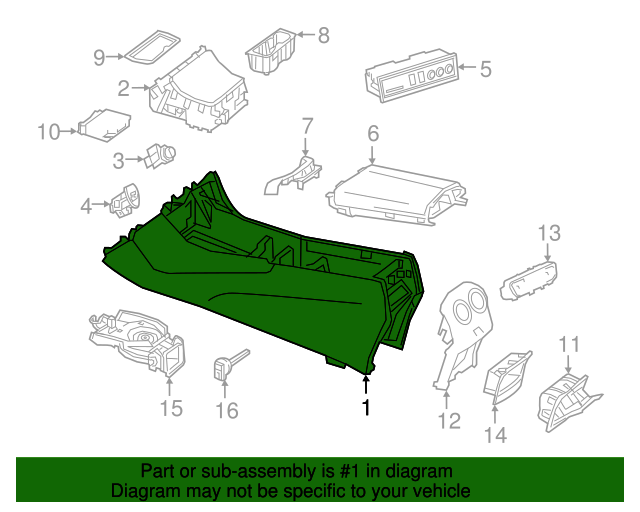2017-2019 Mercedes-Benz Center Console 253-680-00-03-8R73 ...