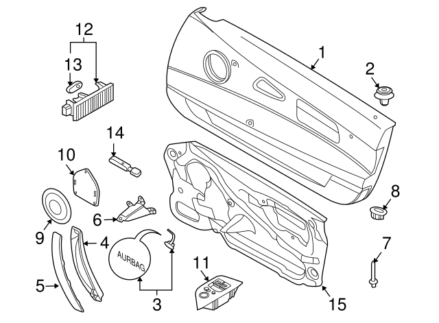 Genuine Handle Cover for 2003-2008 BMW Z4 | OEM Part# 51-41-8-040-695 ...