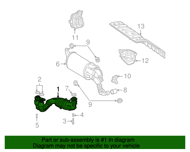 17410-22132 - Exhaust Pipe 2000-2005 Toyota MR2 Spyder | Longo Toyota Parts