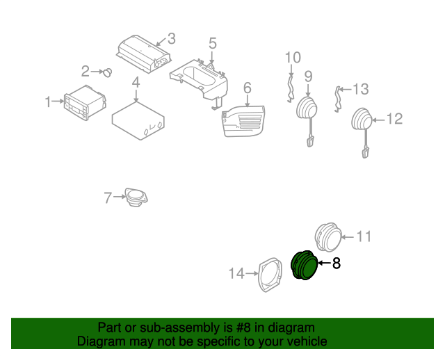 7E0-035-454-A - Speaker 2004-2010 Volkswagen Touareg | AutoNationParts.com