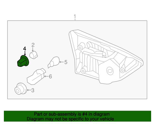 2009-2019 Nissan Backup Lamp Assembly Grommet 01281-00331 | TascaParts.com
