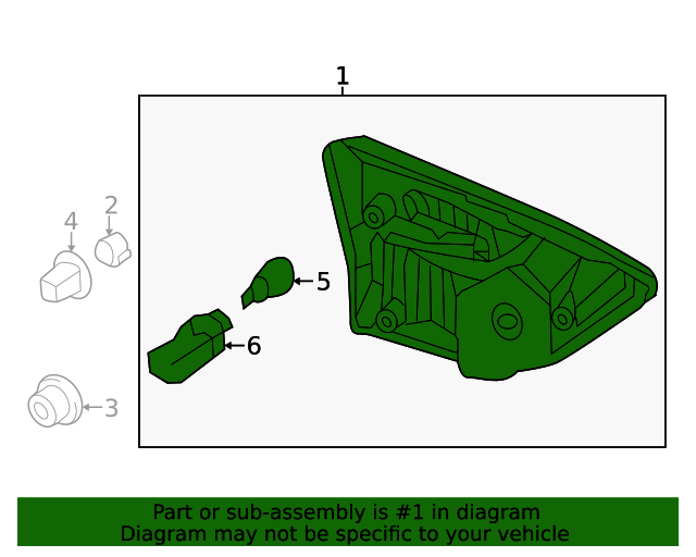 26550-3KA2B - Backup Lamp Assembly - 2013-2016 Nissan Pathfinder ...