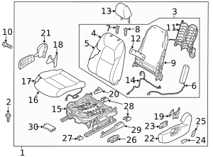 2017-2023 Mazda CX-5 Seat Switch k15788158 | TascaParts.com