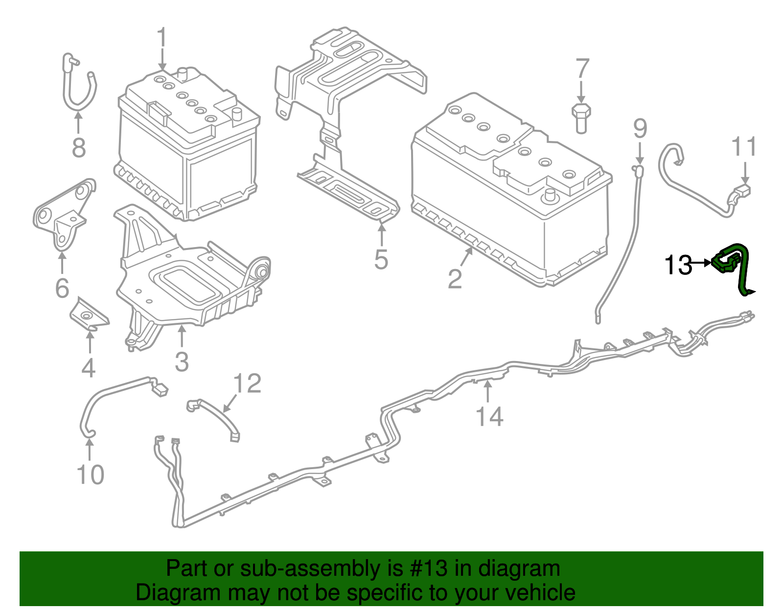 61-21-8-736-083 - 2016-2024 BMW - Negative Cable | BMWPartsHub
