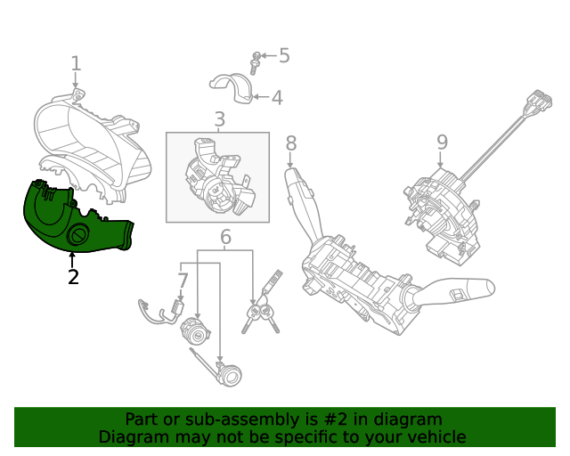 84852-K0200WK - Steering Column Cover 2020-2024 Kia Soul | Kia.Parts Store