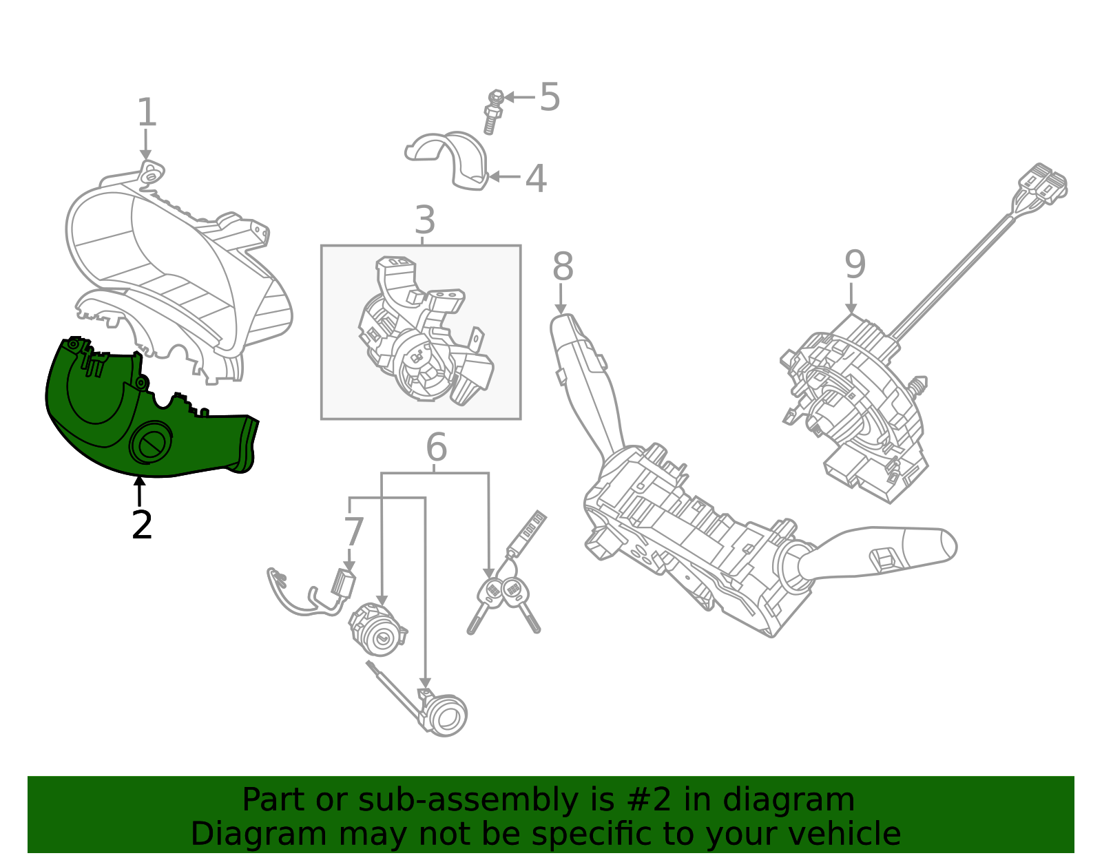 2020-2025 Kia Soul Steering Column Cover 84852-K0000WK | OEM Parts Online