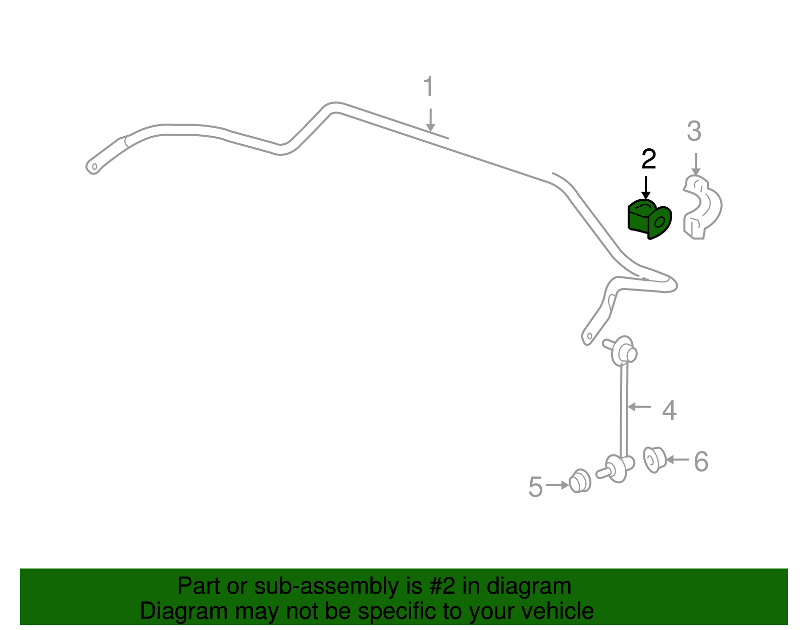 2010-2013 Acura MDX Stabilizer Bar Bushing 52306-STX-A02 | OEM Parts Online