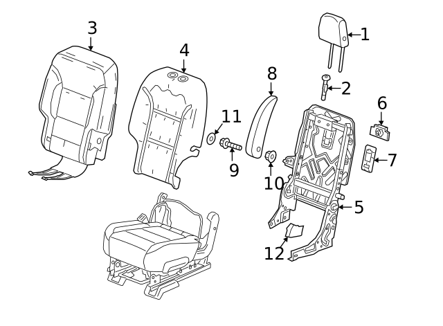 2018-2020 Buick Enclave Armrest Cap 84114241 | GMPartsDirect.com