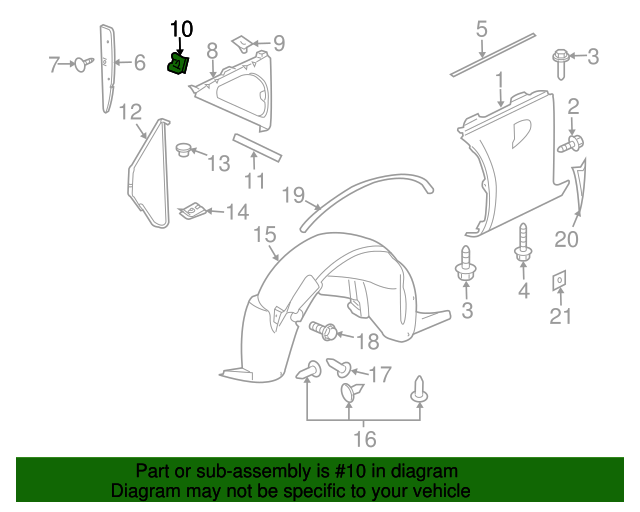CENTER BRACKET U-NUT - NEW PART # 11570097 - GM (11518121) | GM Parts ...