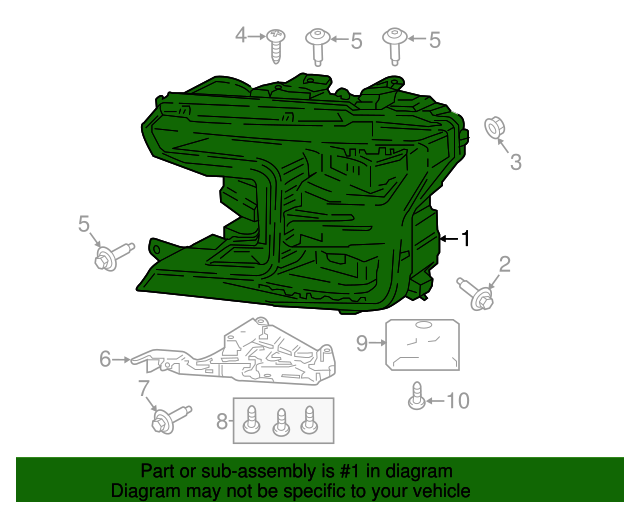 Genuine OEM Ford Part - Composite Headlamp JL3Z-13008-AG | Genuine OEM ...