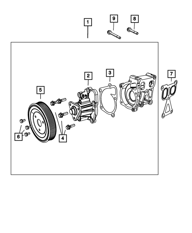 2019-2021 Mopar Water Pump 5047389AC | QuirkParts