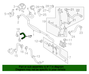 2011-2014 Porsche Cayenne Inlet Hose 958-106-251-00 | OEM Parts Online
