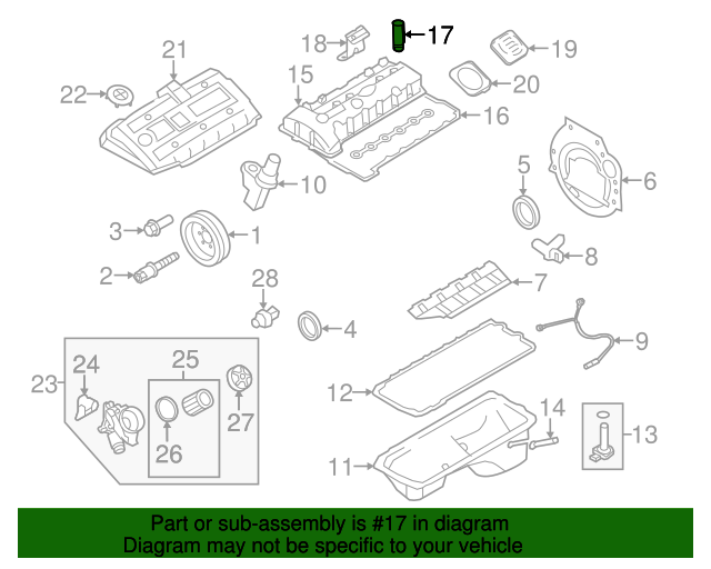 Genuine BMW 11-12-7-575-422 | Sleeve | FREE Shipping on Most Orders ...