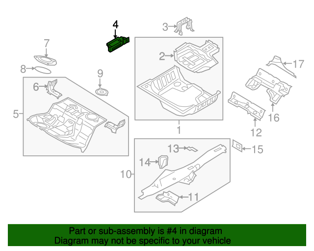 8K0-802-090 - Floor Extension 2008-2017 Audi | AutoNation Parts