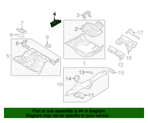 8K0-802-090 - Floor Extension 2008-2017 Audi | AutoNation Parts
