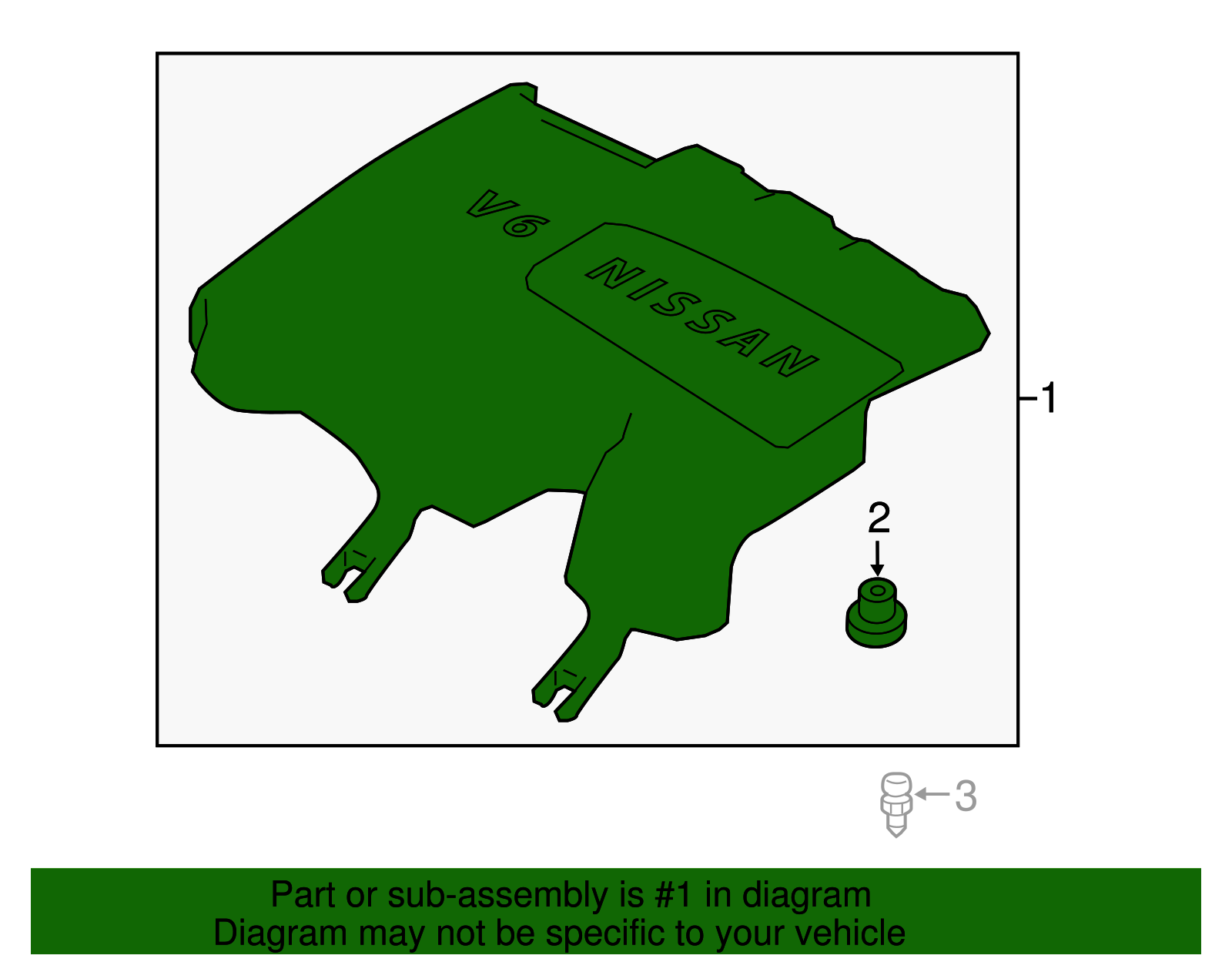 2017-2024 Nissan Pathfinder | Engine Cover | 14041-9PV0B | Tom Wood ...