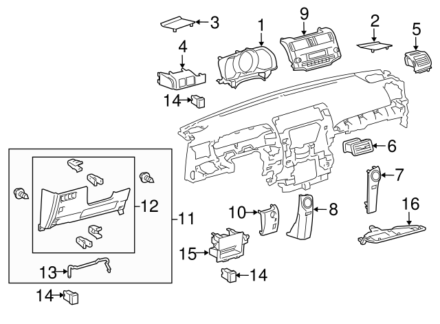 2020-2023 Toyota 4Runner Cluster Trim 55404-35350 | Toyota Parts