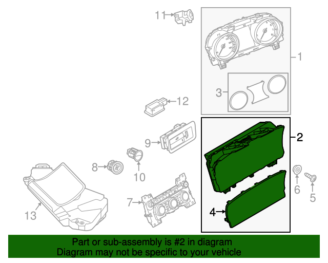 2017 Land Rover Instrument Cluster LR090570 | JaguarParts.com