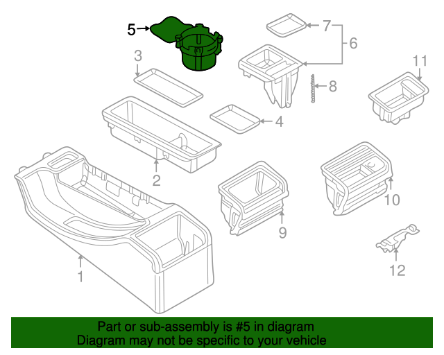 51-16-8-217-955 - Console Cup Holder 1999-2006 BMW | AutoNationParts.com