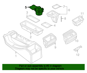 51-16-8-217-955 - Console Cup Holder 1999-2006 BMW | AutoNationParts.com