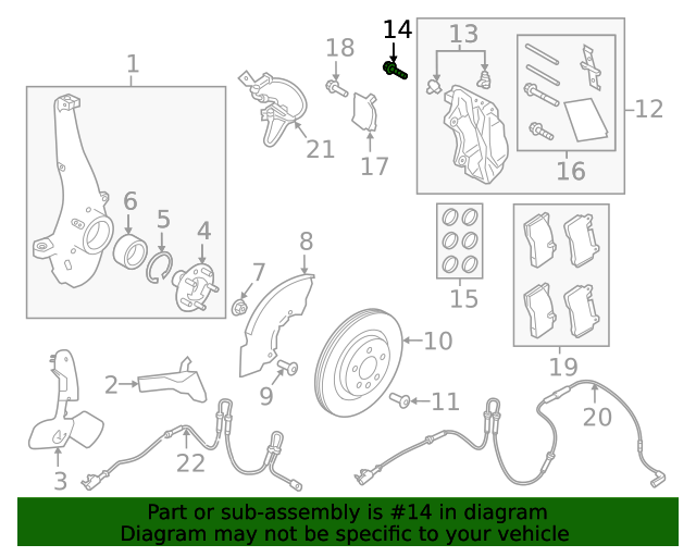 Genuine OEM Disc Brake Caliper Bracket Mounting Bolt Part# LR033274 ...