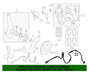LR153546 - Disc Brake Pad Wear Sensor 2022-2024 Land Rover | AutoNation ...