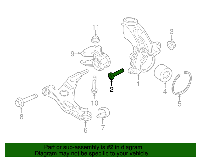 W707209-S442 - Knuckle Bolt 2014-2018 Ford | Ford Parts Direct
