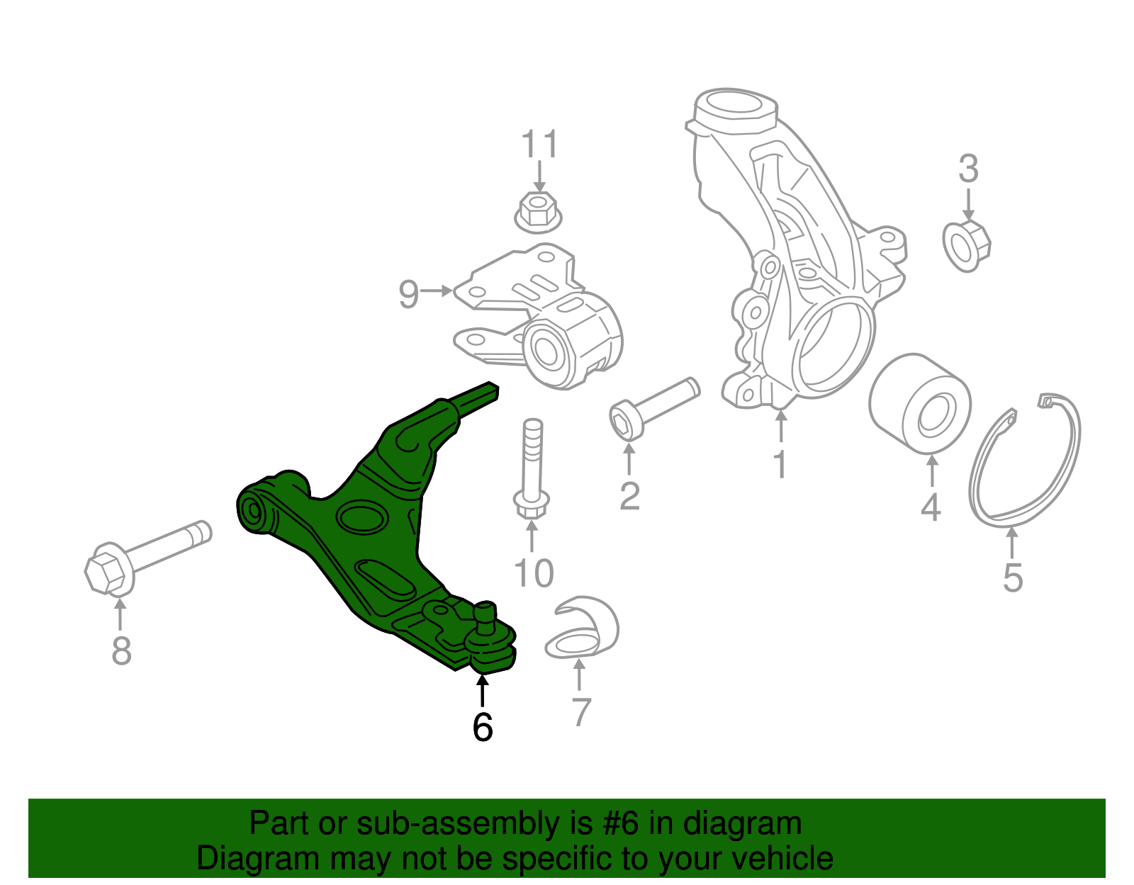 2014-2023 Ford Transit Connect Lower Control Arm KV6Z-3078-C | Ford OEM ...