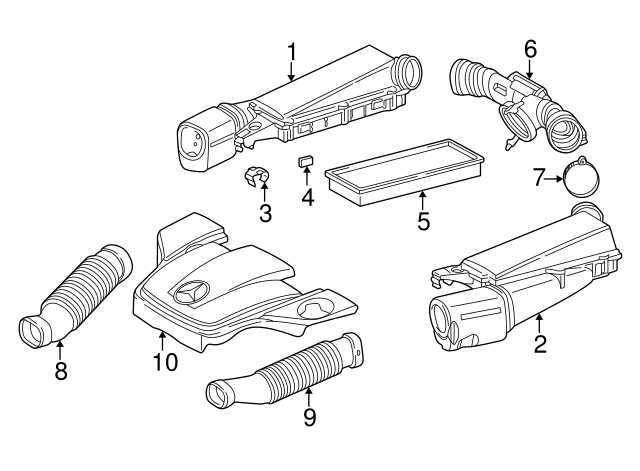 008-997-07-90 - Engine Air Duct Clamp 2002-2004 Mercedes-Benz ...