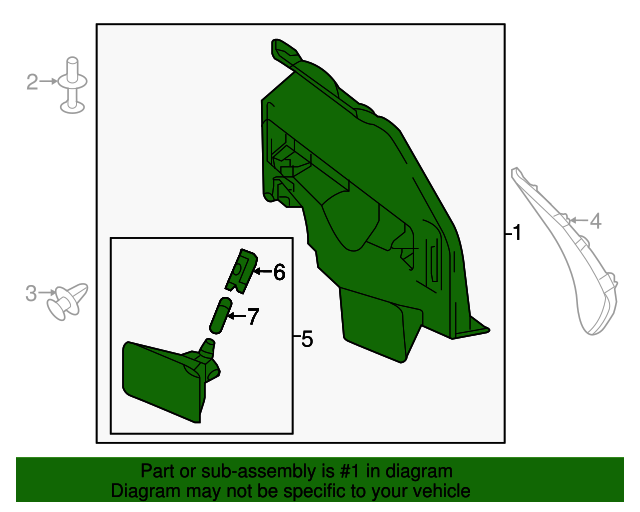 172-690-05-41-9051 - Deck Lid Trim 2012-2020 Mercedes-Benz ...