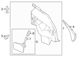 172-690-05-41-9051 - Deck Lid Trim 2012-2020 Mercedes-Benz ...
