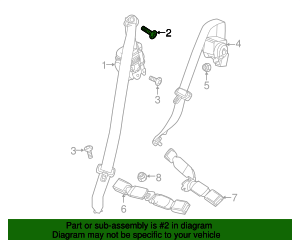2018-2020 Chevrolet Equinox Seat Belt Bolt 11547311 | GMPartsDirect.com